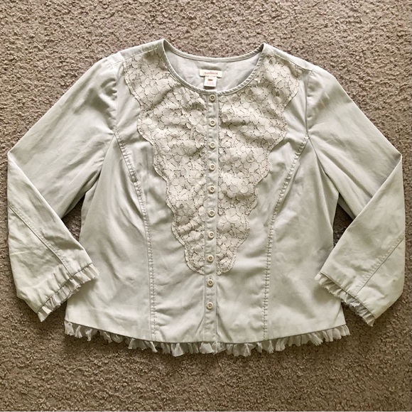 Sundance | Jackets & Coats | Sundance Lace Front Jacket Tan Khaki ...